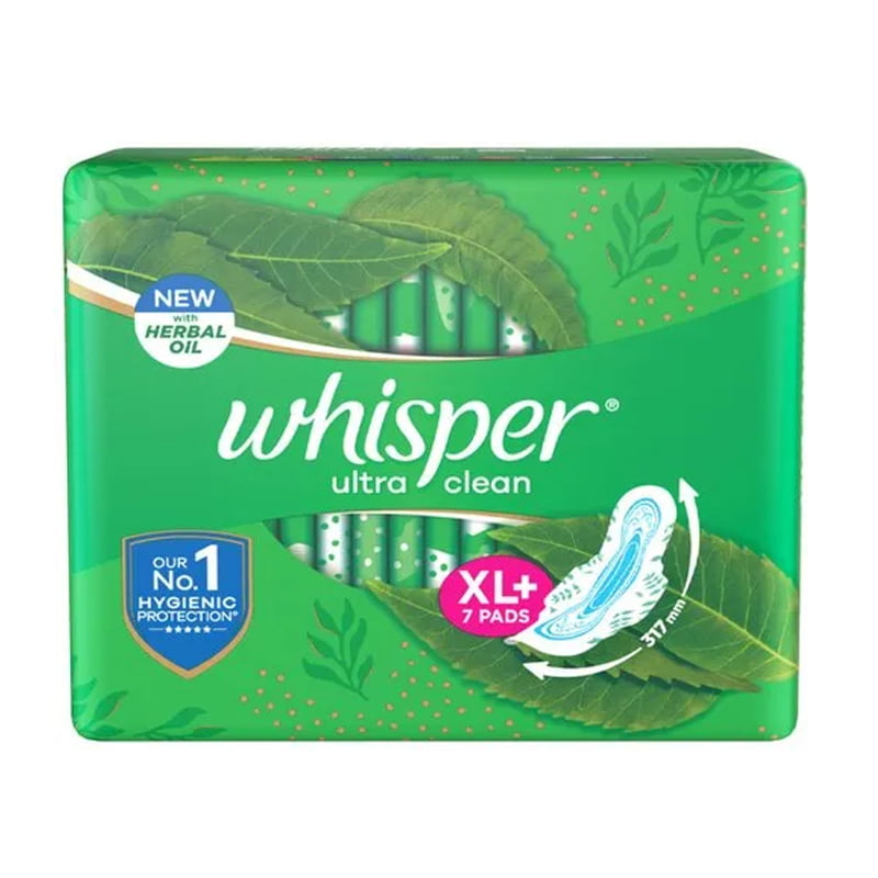 Whisper Ultra Sanitary Pads XL+ 7pcs Pack | Diaper Home