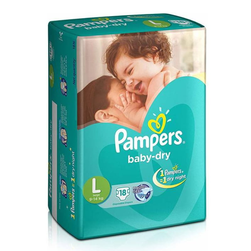 Pampers Baby Diaper Sticker L 18pcs Pack | Diaper Home