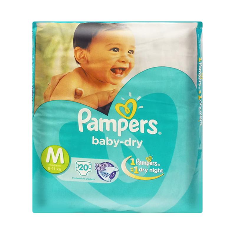 Pampers Baby Diaper Sticker M 20pcs Pack | Diaper Home